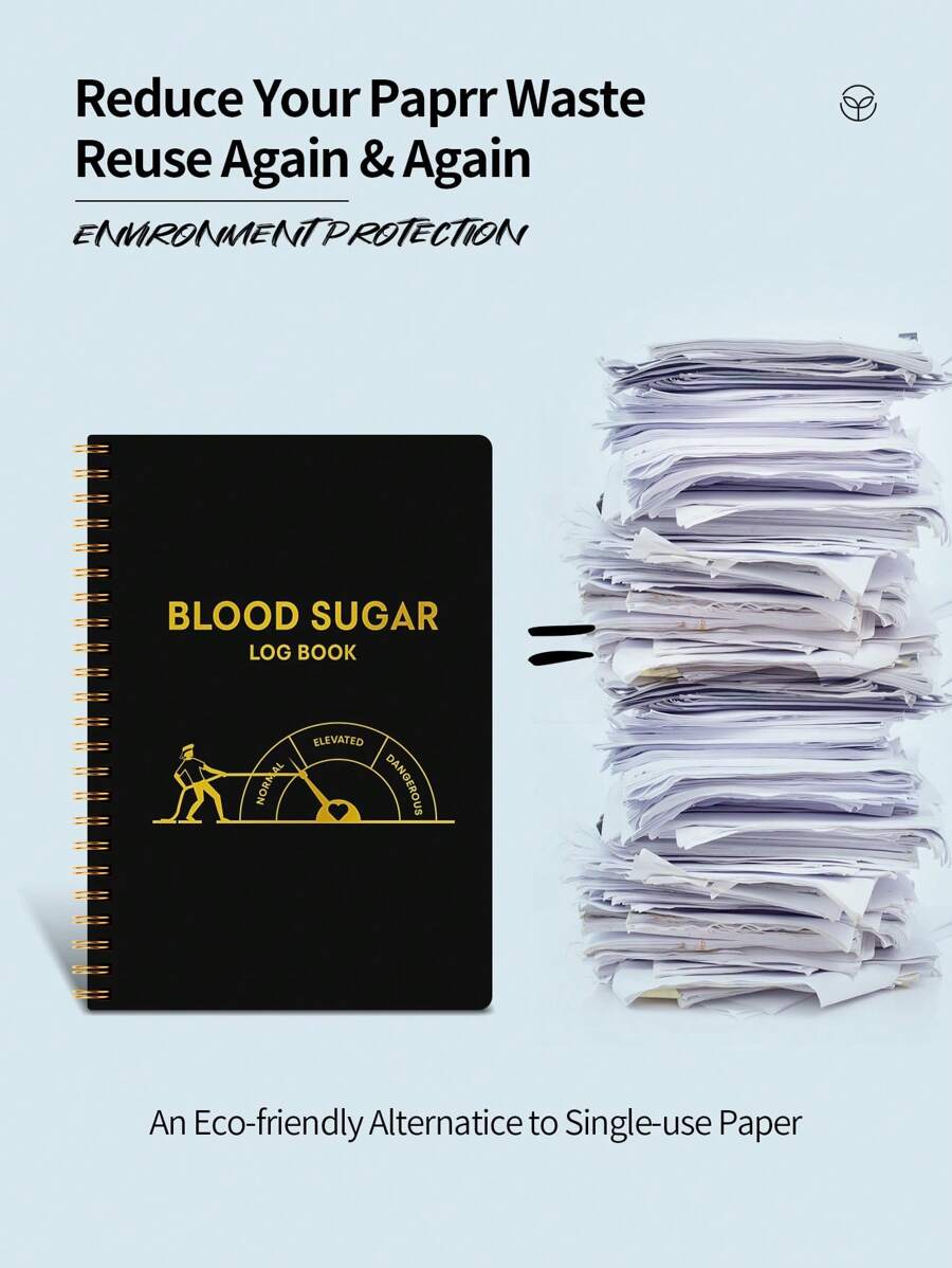 A5 Blood Glucose Record - Family Daily Record And Tracking Of Blood ...