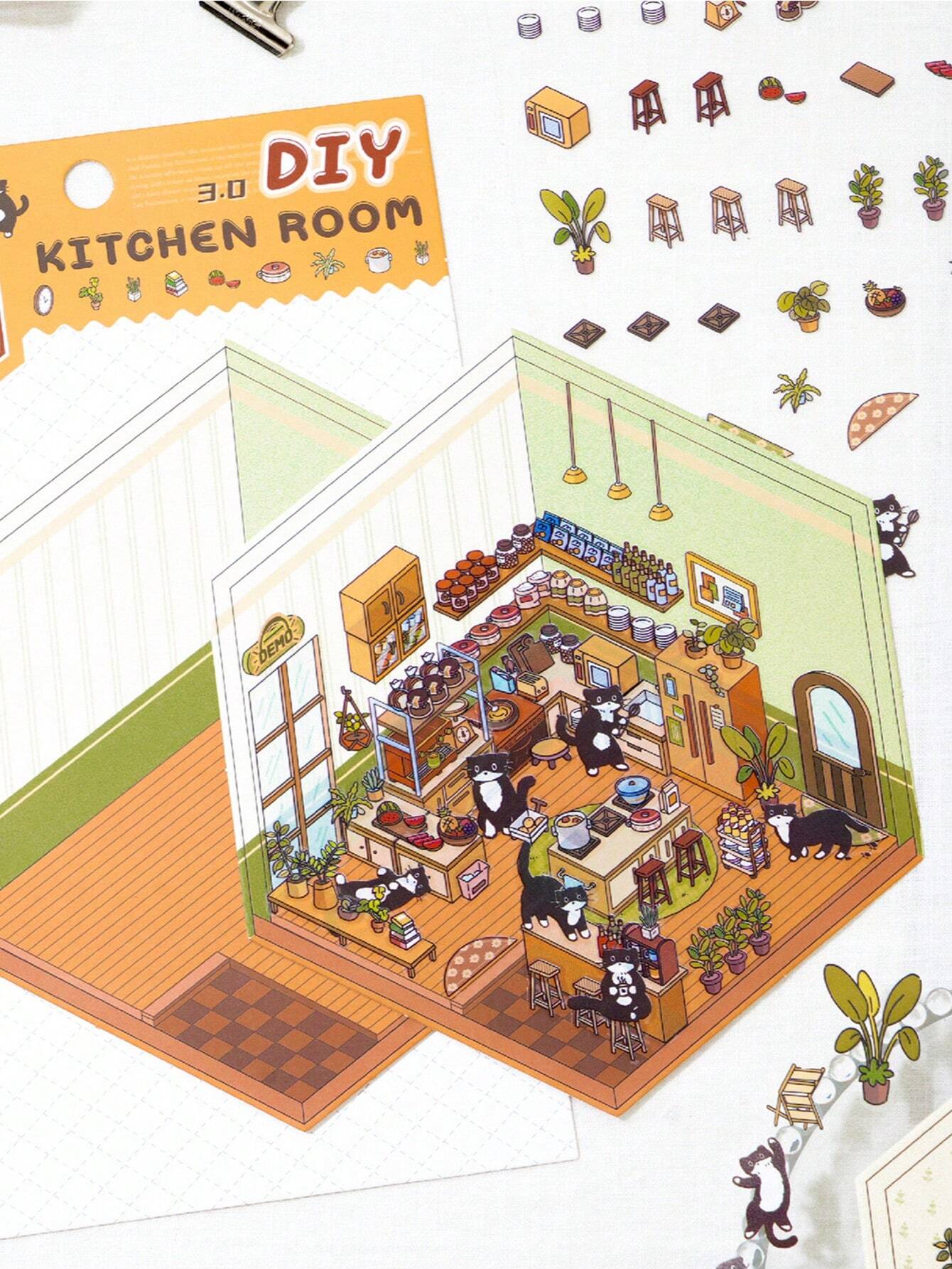 3pcs 3D Stereoscopic Landscape Stickers - Warm And Gentle Stereoscopic ...