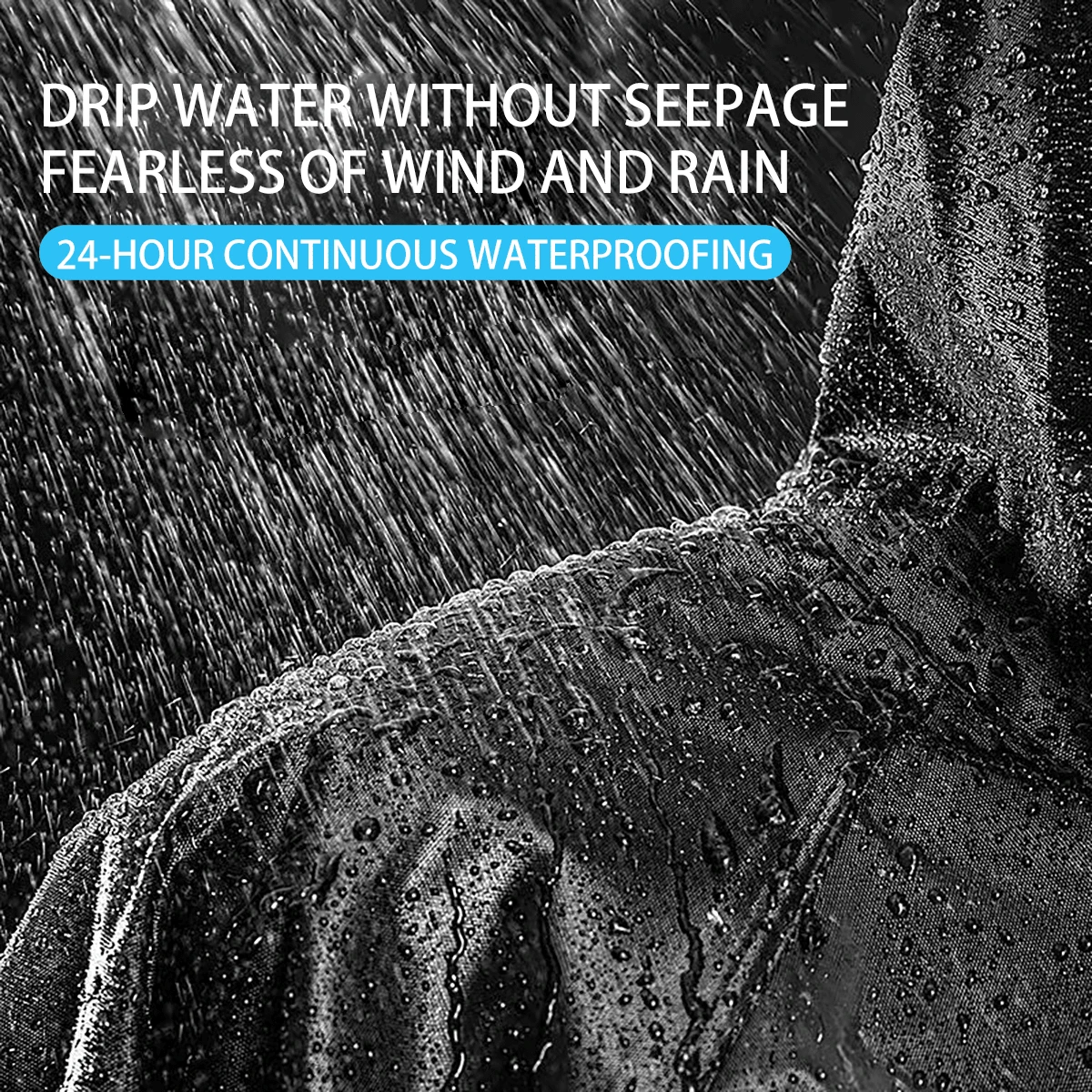 1pc Thick Full-Body Rain Poncho With Hood, Adult Unisex Waterproof ...