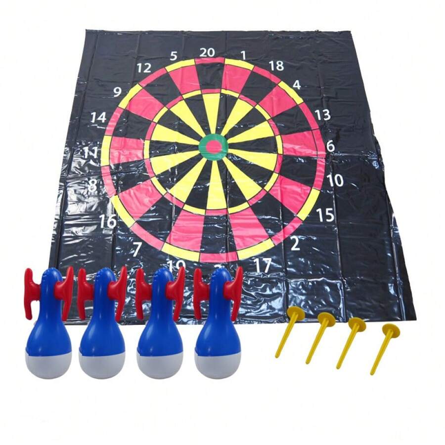 Interactive Rocket Target Game Set, Inflatable Throwing Dart With 4 ...