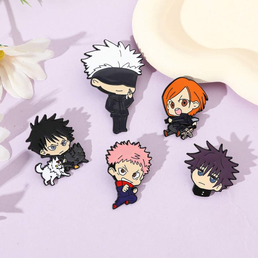 Jujutsu Kaisen Jujutsu Kaisen 5 Pcs Anime Character Brooch Creative