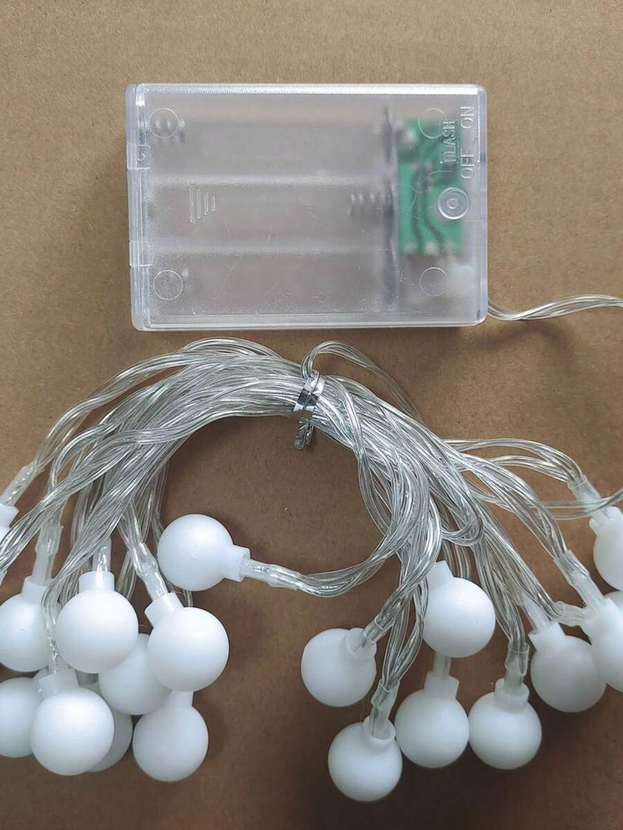 LED Color Changing Light Ball String, Battery Powered, For Outdoor ...
