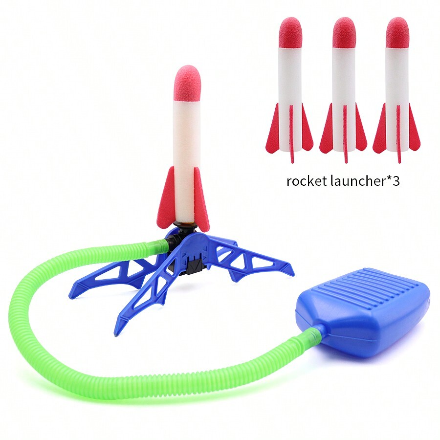 Foot-Stepping Small Rocket Toys Outdoor Ejection Flying Launch Rocket ...