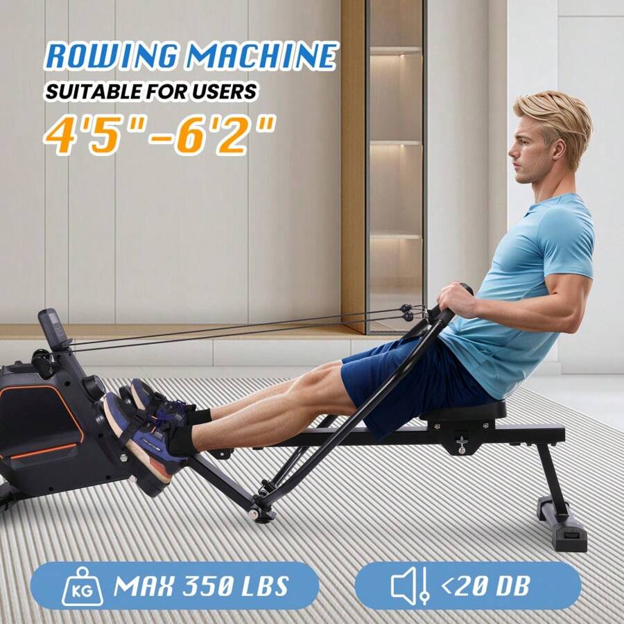 Garvee Double Sculls Rowing Machine For Home, 14 Levels Of Quiet ...