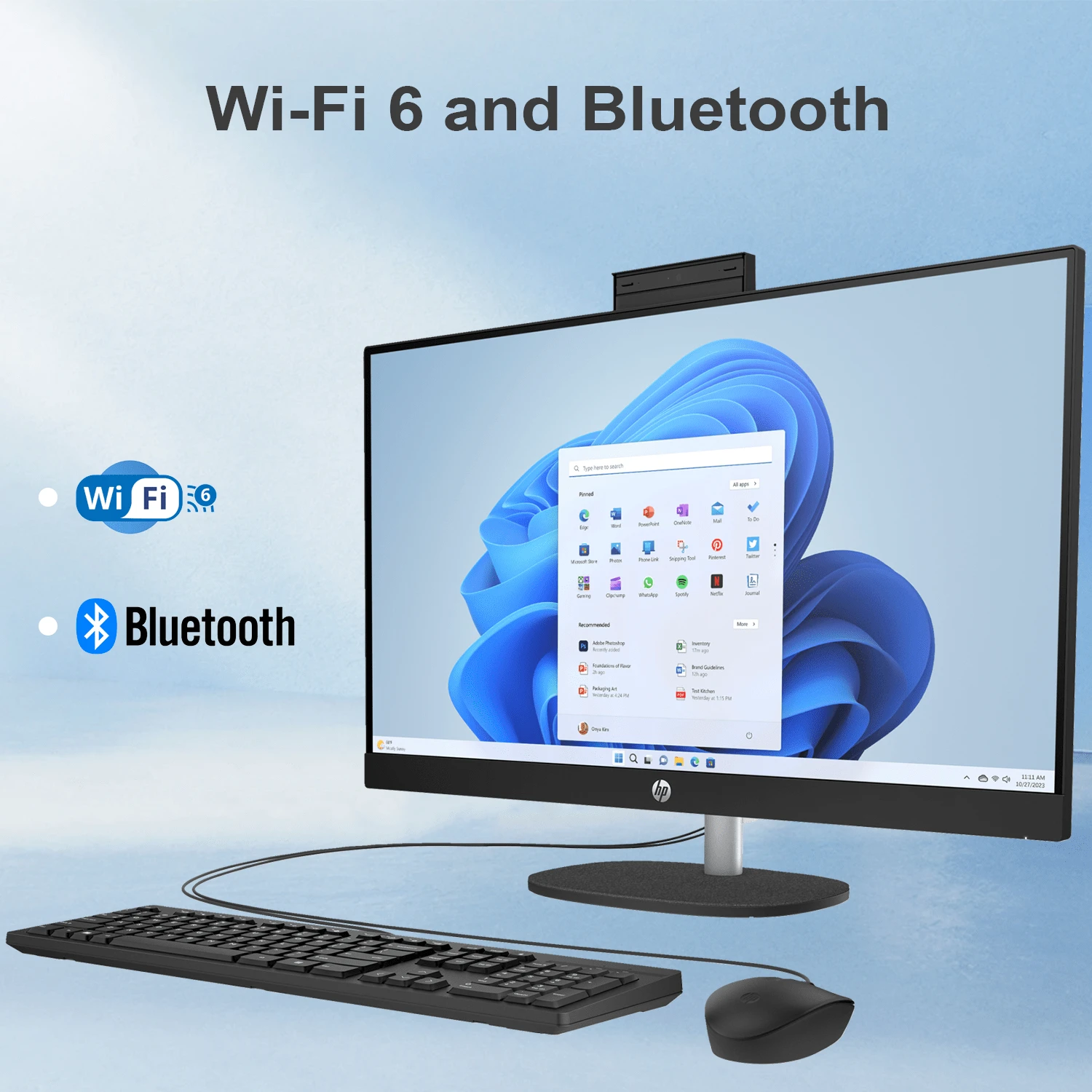 HP HP Essential All-In-One Desktop, 27" FHD Touchscreen, Intel Core I7 ...