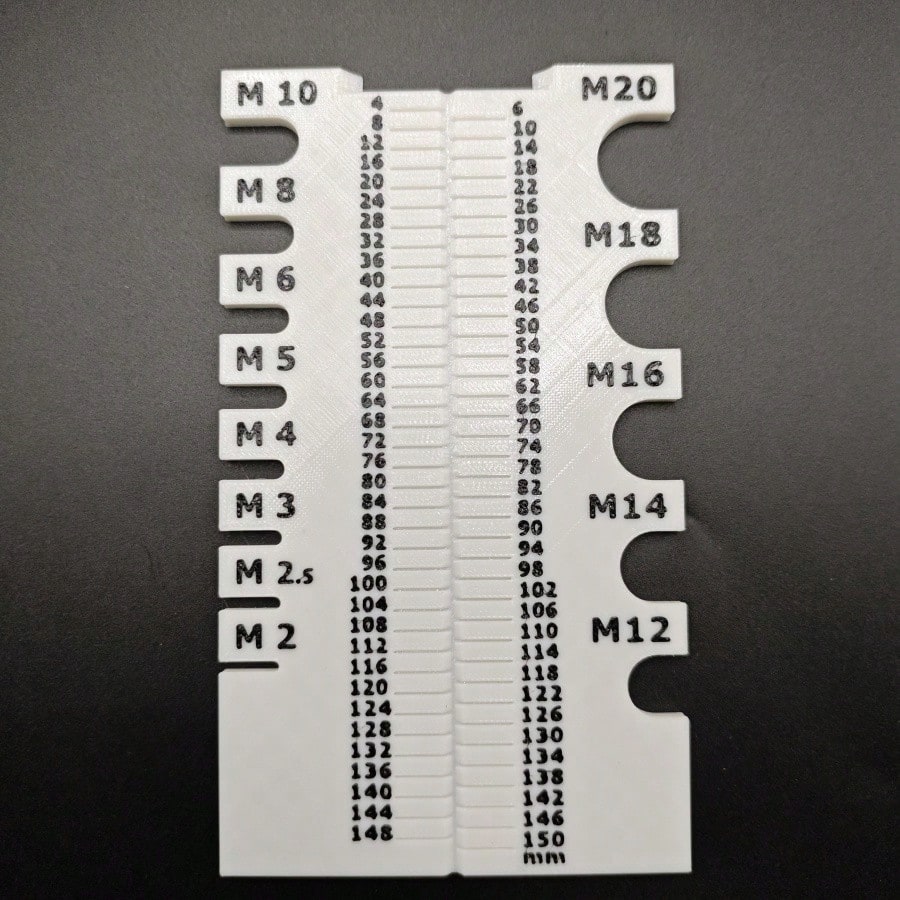 Screw Measuring Tool, Bolt Size Measuring Assistant, Screw Ruler ...