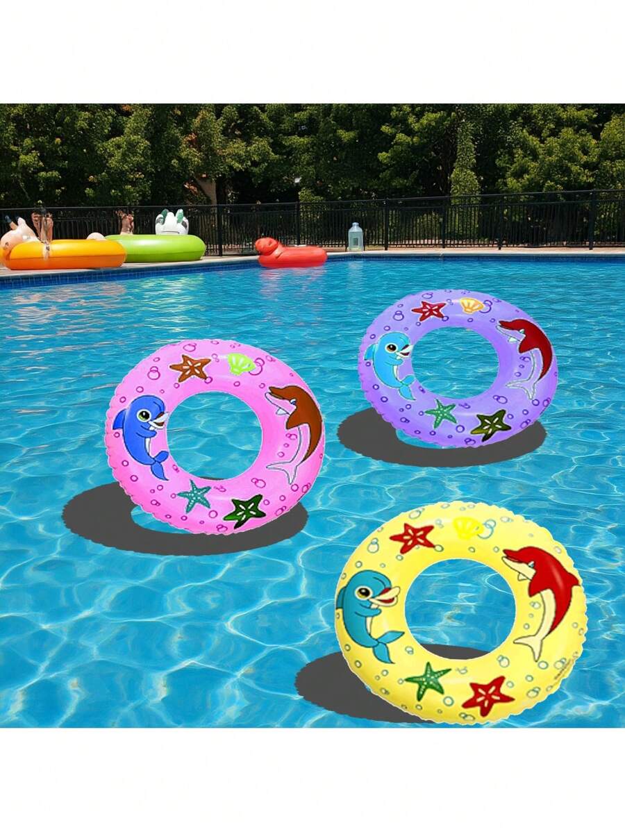 8 Inflatable Circular Floats For Children, 60cm Vinyl Fish | SHEIN ...