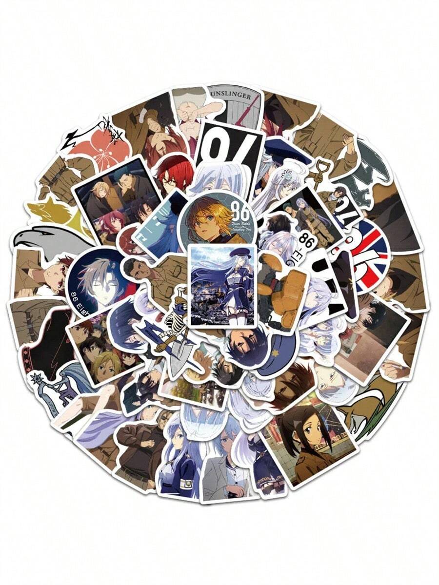 50PCS Art Illustration Popular Creative Cartoon Fresh Anime Head 86 ...