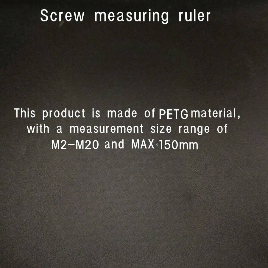 Screw Measuring Tool, Bolt Size Measuring Assistant, Screw Ruler ...