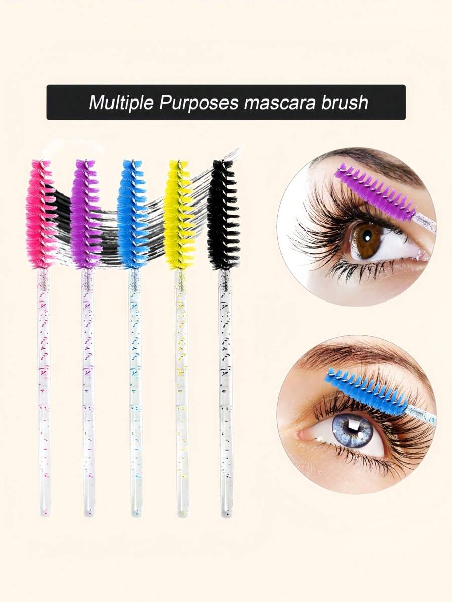 Crystal Eyelash Brushes, Black Disposable Mascara Wands Makeup ...