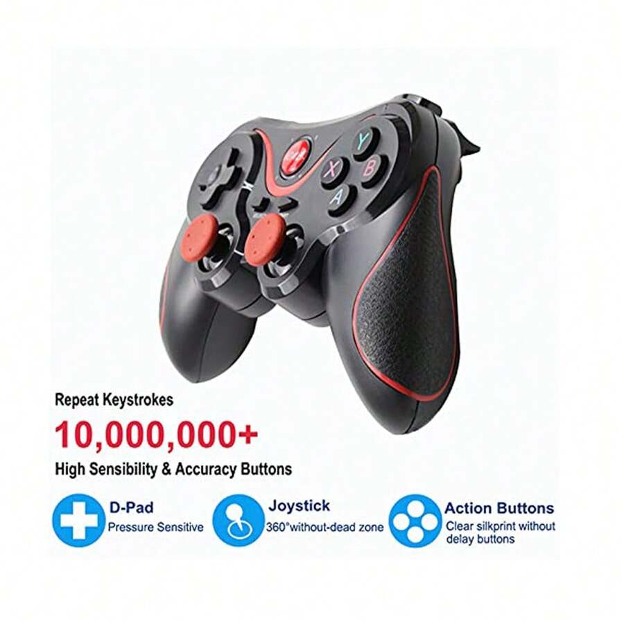 Kabellose Gaming-Gamepad-Controller mit Tastenbelegung für Android ...