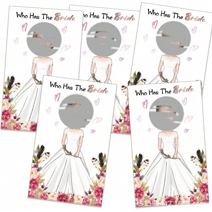 48 Who's The Bride Fun Scratch Cards, Fun Game Scratch Cards, Wedding ...