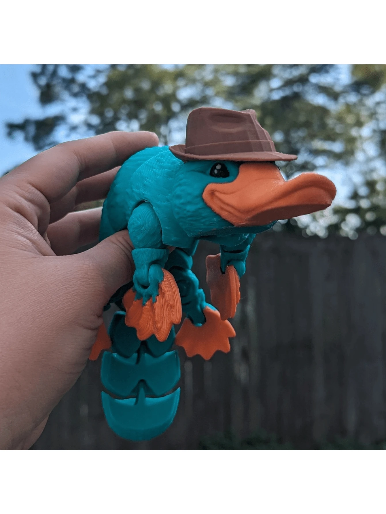 1pc 3D Printed Articulated Platypus Toy With Hat, Fidget Toy for Sale ...
