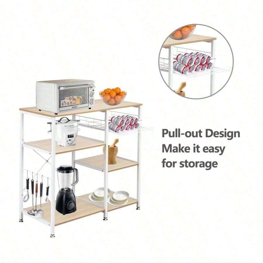 3-Tier Kitchen Baker's Rack Utility Microwave Oven Stand Storage Cart ...