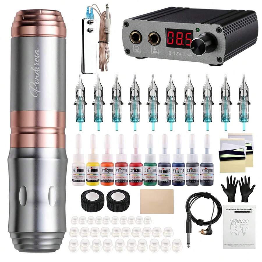 SOLONG TATTOO Tattoo Kit Wireless Tattoo Machine Pen mit ...