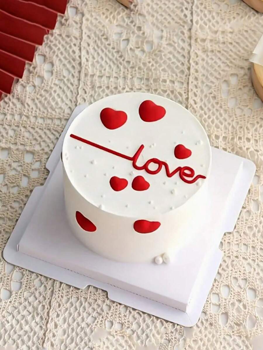 11pcs Soft Rubber Heart Cake Decor For Valentine's Day, Couples ...