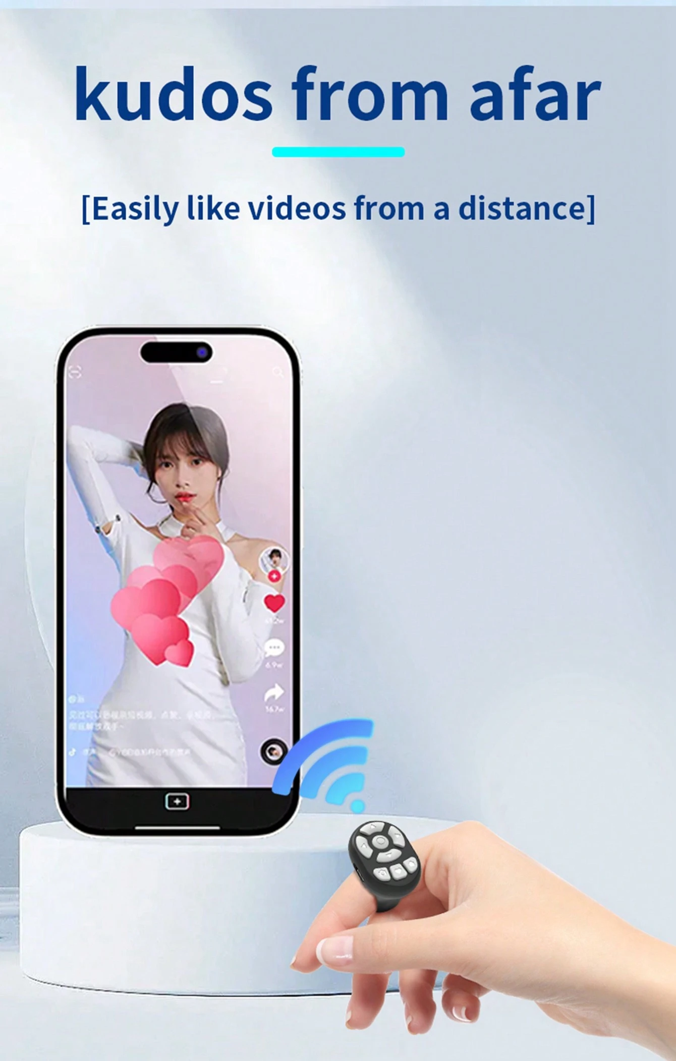 Wireless Remote Control Page Turner Ring For Auto Camera Shutter With Automatic Continuous Click ...