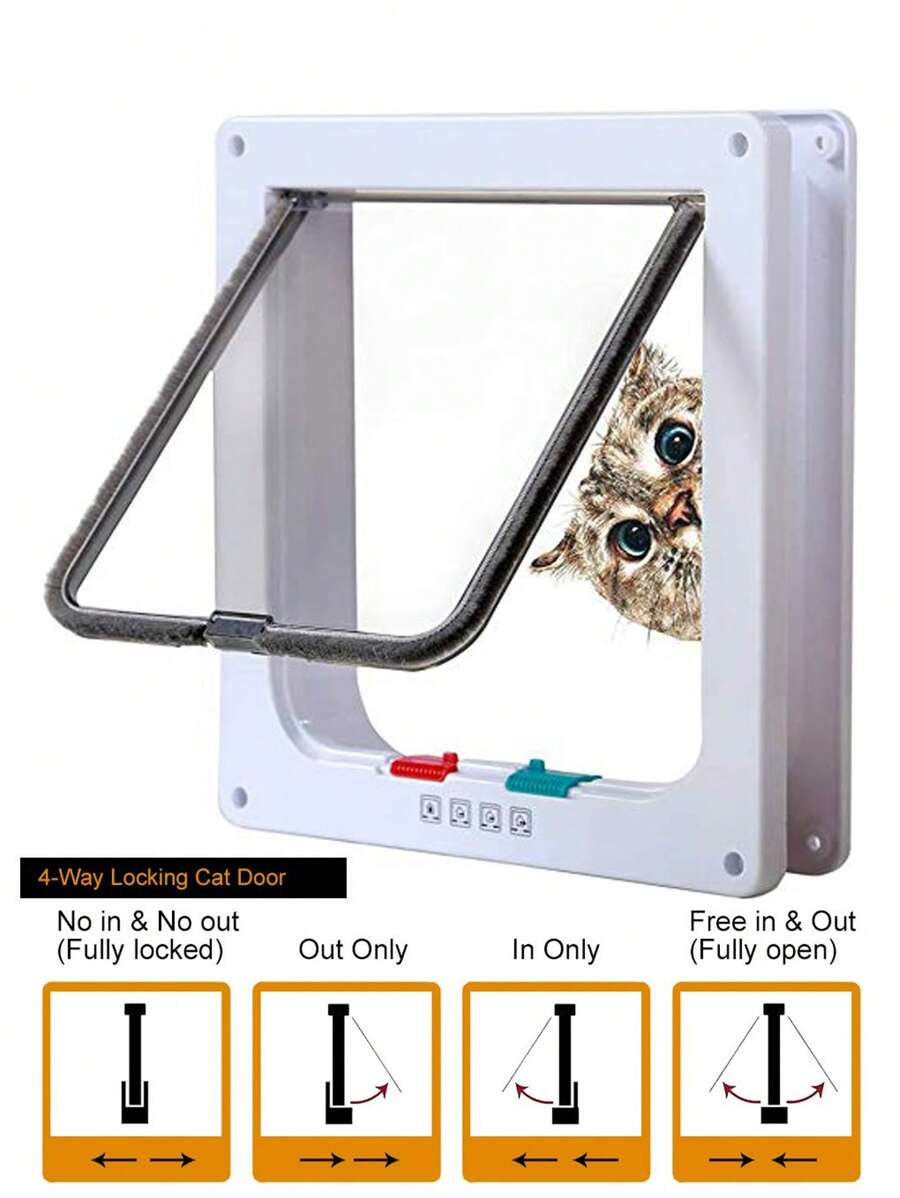Portina per gatti con bloccaggio a 4 vie, ingresso per animali ...