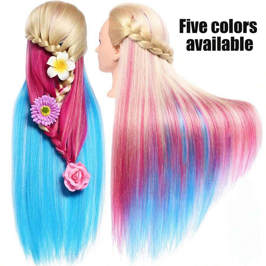 Colorful Mannequin Head With 100% Syntheic Hair,Doll Head For Hair ...