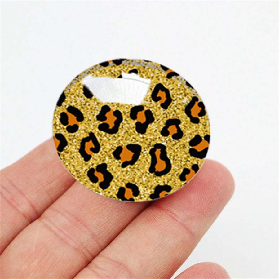 5pcs/Set Leopard Print Creative Gem Design Refrigerator Magnets, Large ...