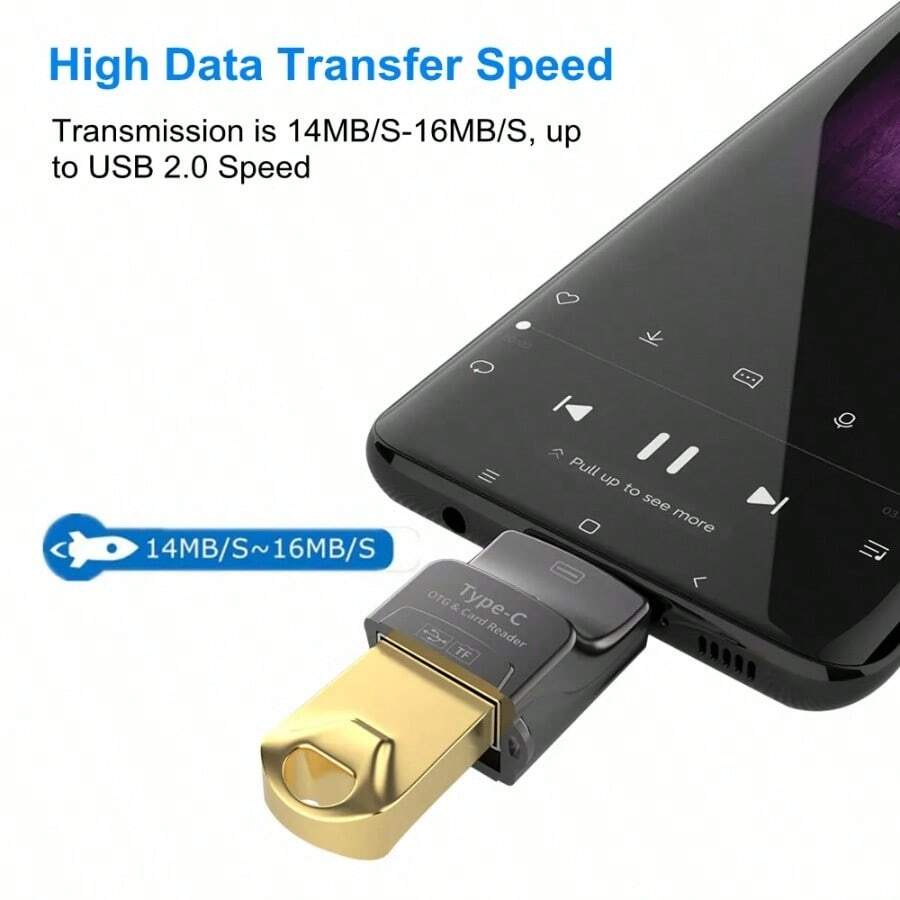 Adaptador USB 2 em 1 para C OTG com leitor de cartão tipo C para Micro SD Leitor de cartão USB C ...