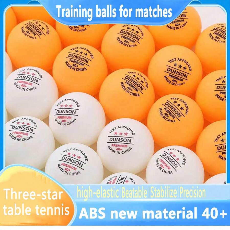 3 Estrelas Alta Elasticidade Novo Material ABS 40+ Bolinhas de Tênis de Mesa para Treinamento e ...