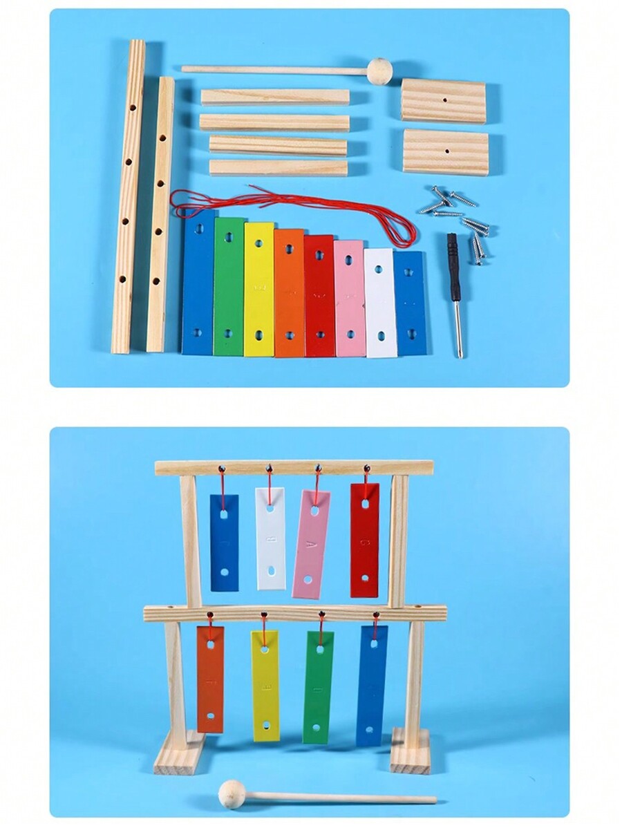 DIY Stringed Musical Instrument Xylophone 8-Tone Bell Percussion ...