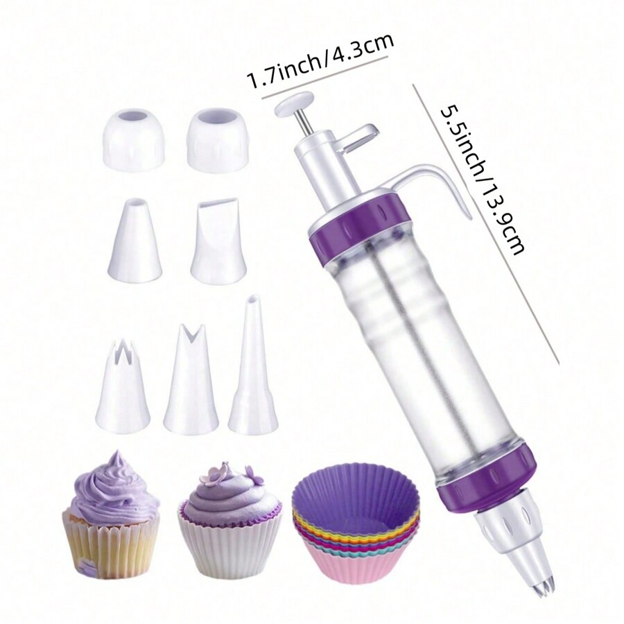 Dessert Decorating Syringe Set, Icing Dispenser Tool, Dessert Decorator ...