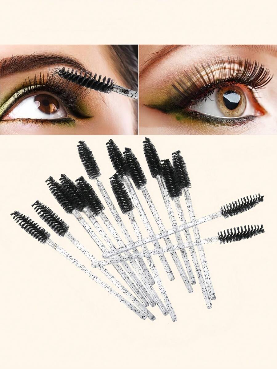 Crystal Eyelash Brushes, Black Disposable Mascara Wands Makeup ...