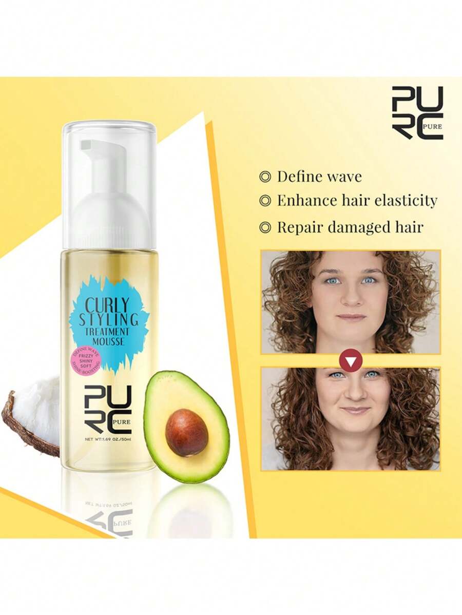 PURC Gel activador de rizo para el peinado PURC, mousse humectante y ...