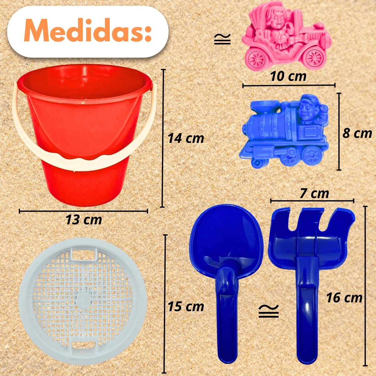 Complete Children's Beach Kit With 12 Pieces For Playing In The Sand ...