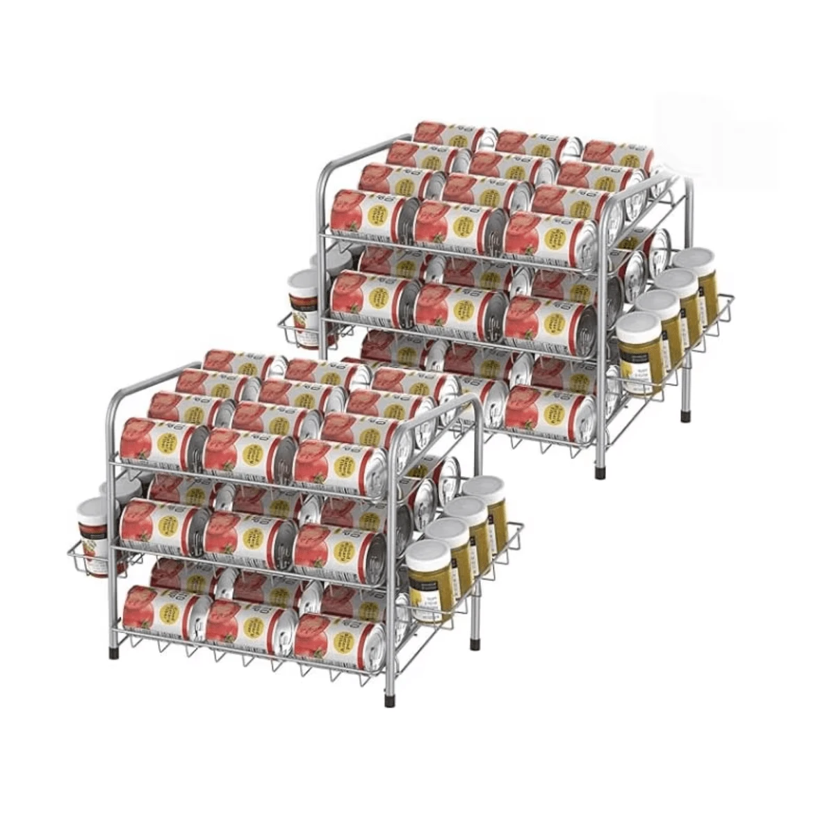 2 Pack Can Rack Organizer For Pantry, 3 TierCan Storage Dispenser With ...