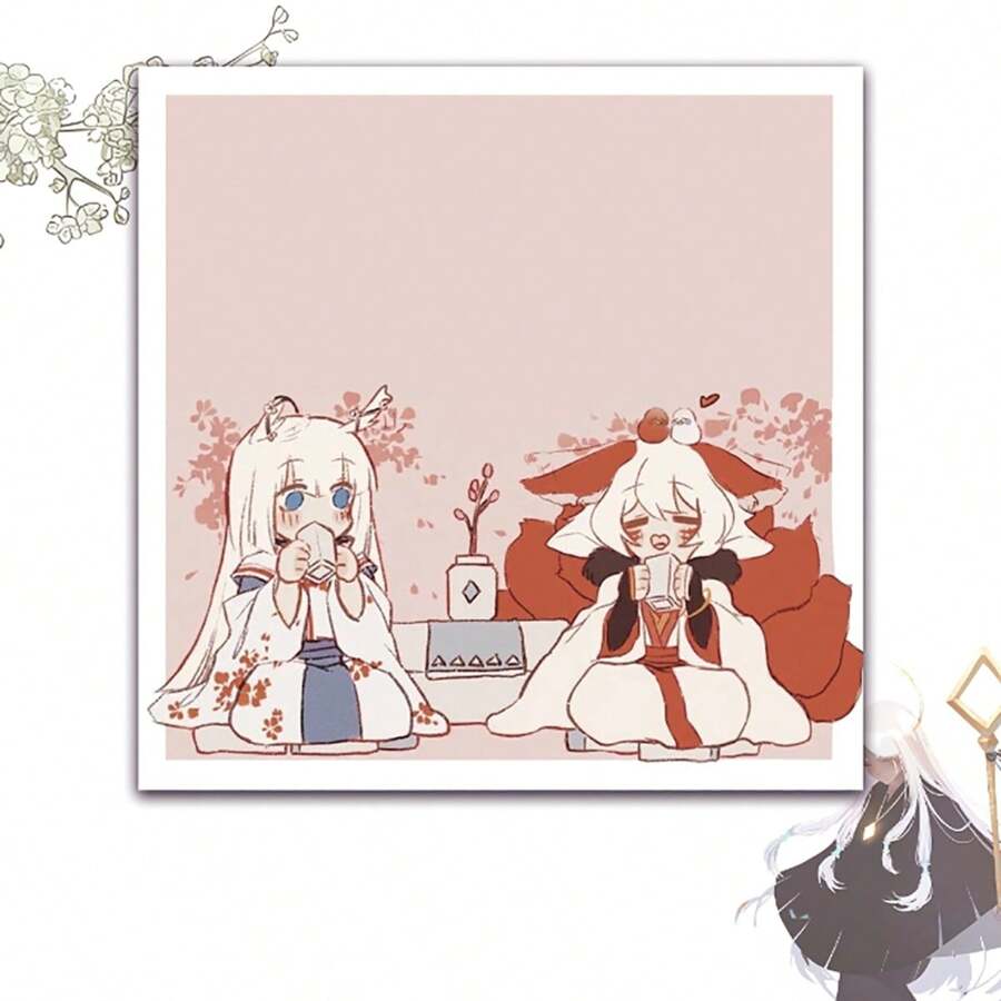 50 Cartoon Sticky Notes, Fun Student Notebook Notes , Anime Character ...