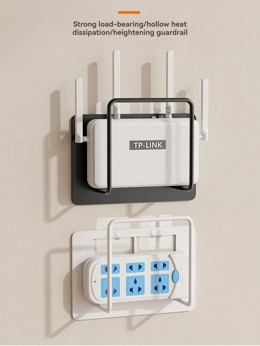 Wall Mounted Router Holder Shelf, Living Room Wall Mount Stand For Set ...