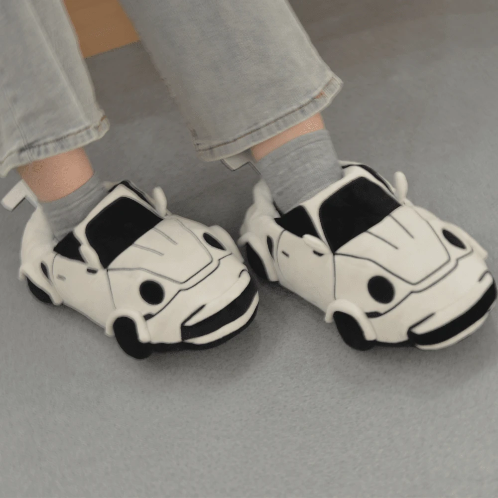 Plush Porsche Cute Styles Slippers Home Warming Winter Anti-Slip ...