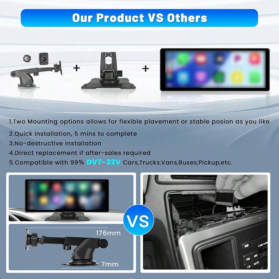 Wireless CarPlay And Android Auto Display, Bluetooth, Mirrorlink, 9 ...