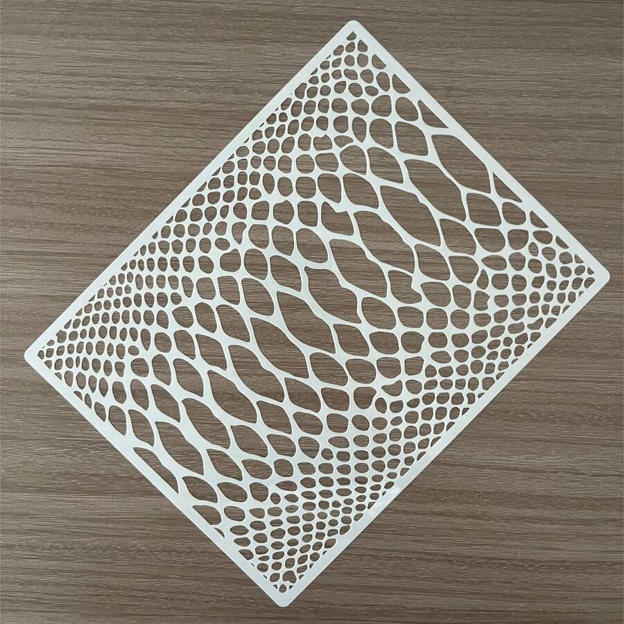 9х7 Inches Snake Skin Camo Logo Stencil, Snake Scale Snakeskin Stencil ...