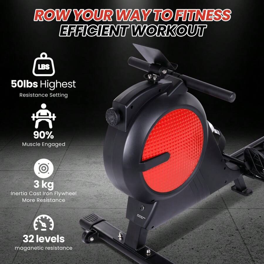 Garvee Rowing Machine For Home, 32 Levels Of Quiet Magnetic Resistance ...