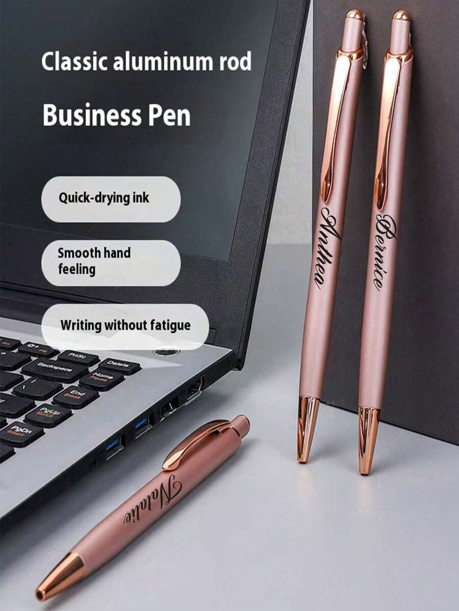 5pcs Customizable Metal Push Action Ball Point Pen, Promotional Gift ...