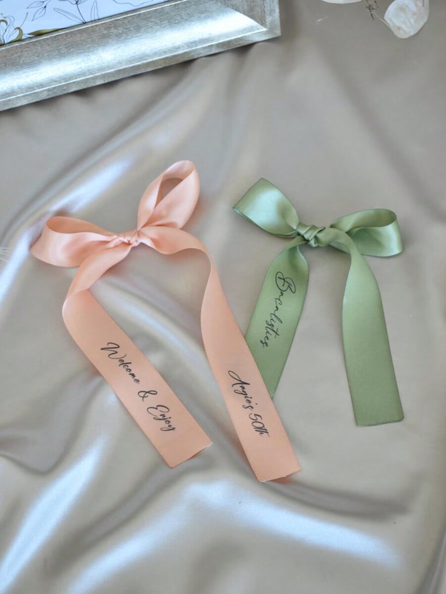 Personalized Wine Glass Ribbon, Custom Party Champagne Glass Ribbon ...