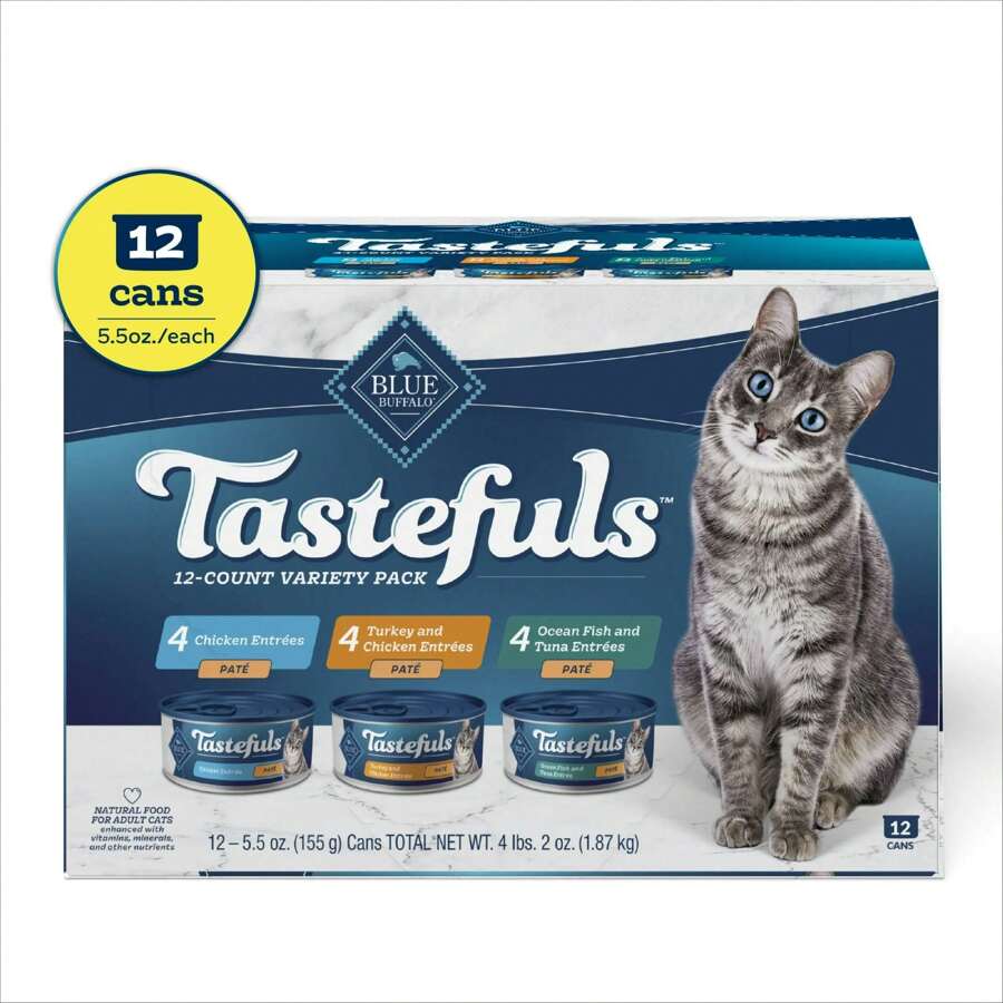 Blue Buffalo Tastefuls Wet Cat Food Variety Pack (Chicken, Turkey ...