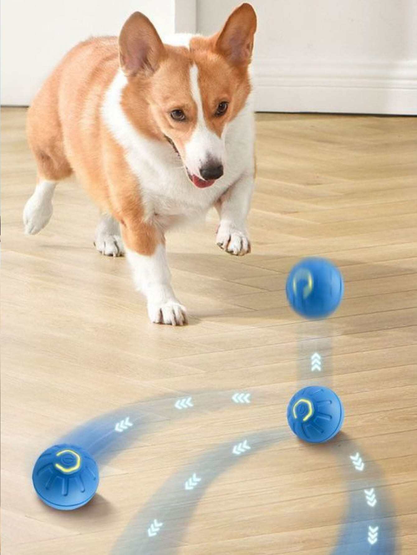 Pet Toy Dog Smart Rolling Ball USB Rechargeable, Intelligent Jumping ...