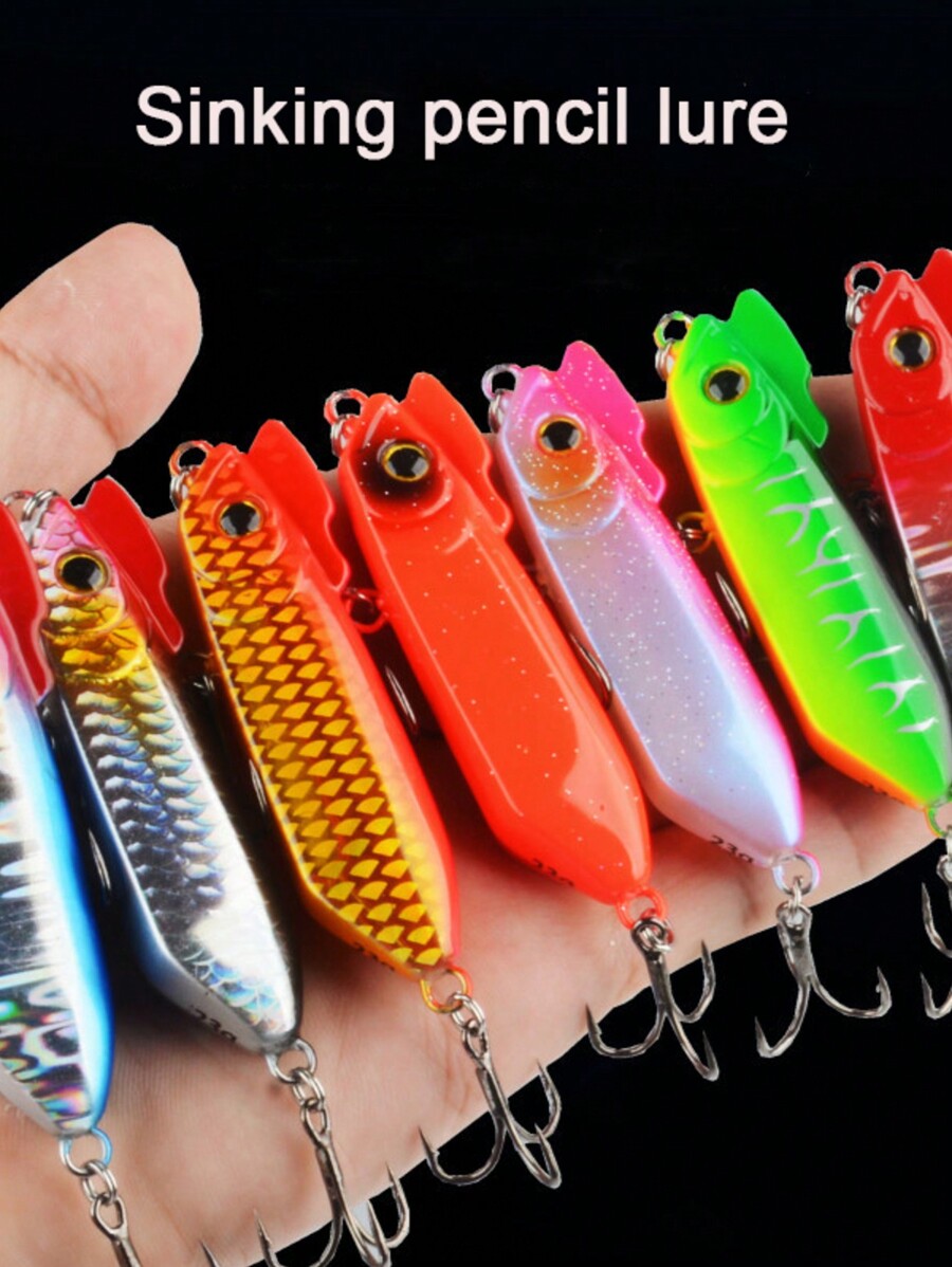 Sinking Pencil Lure, Half-Metal Shell, Long Range, Slow Sinking, Slow ...