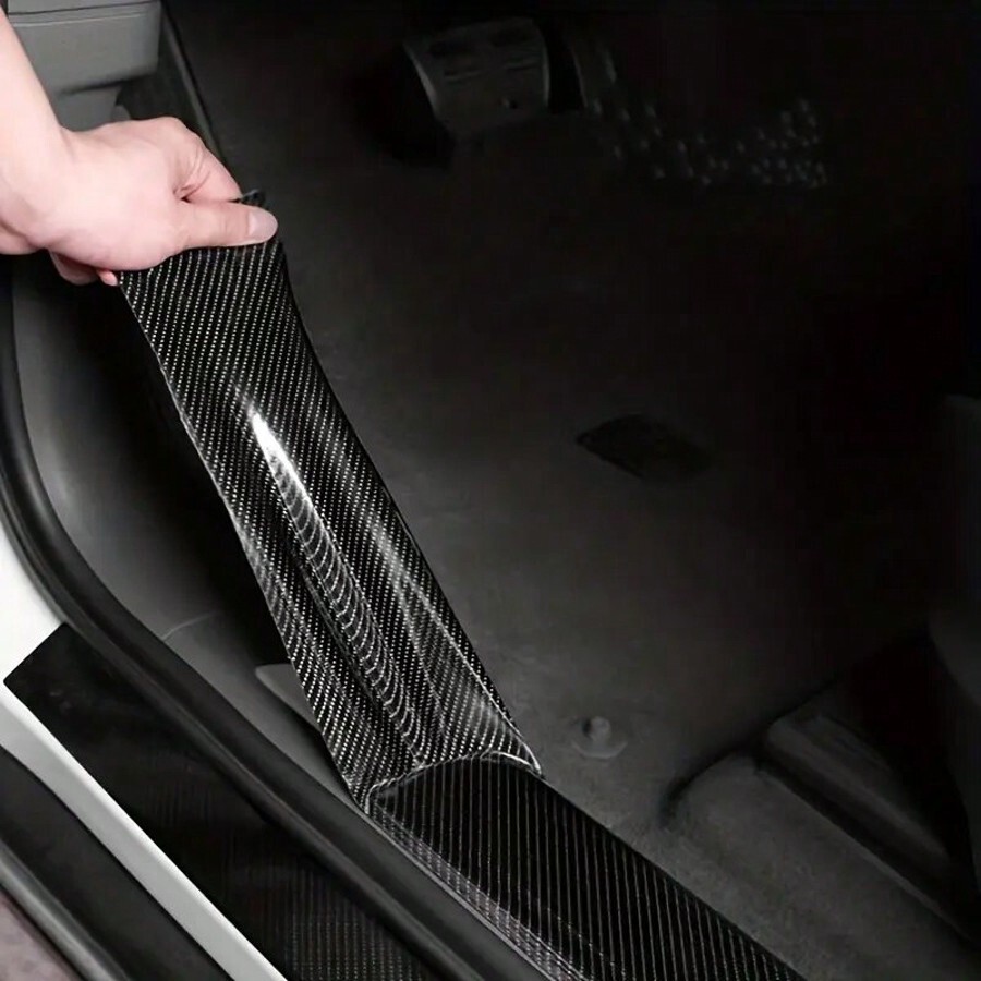 Car Door Edge Guards Door Sill Protector 5D Carbon Fiber Car Wrap Film ...