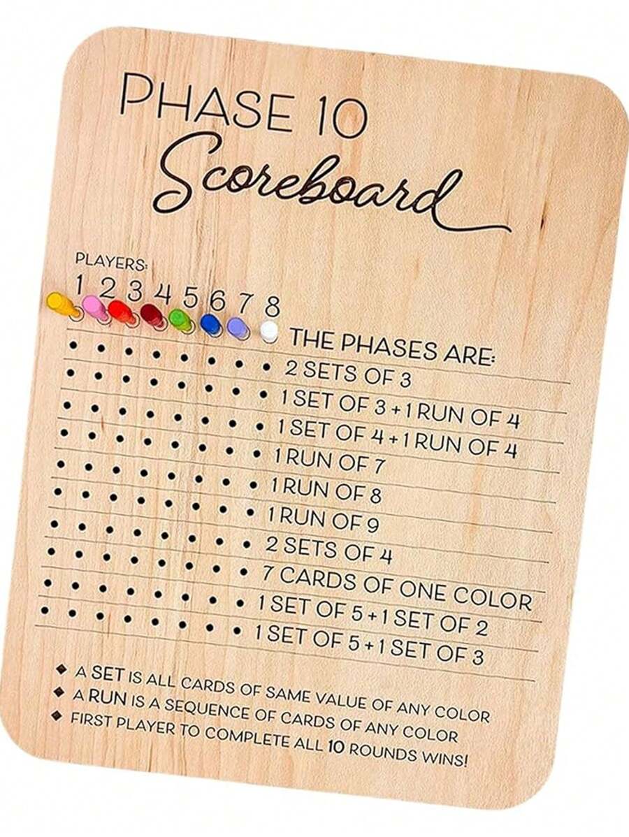Tableau de score Phase 10, Tableau de score et traceur de cercle Phase ...