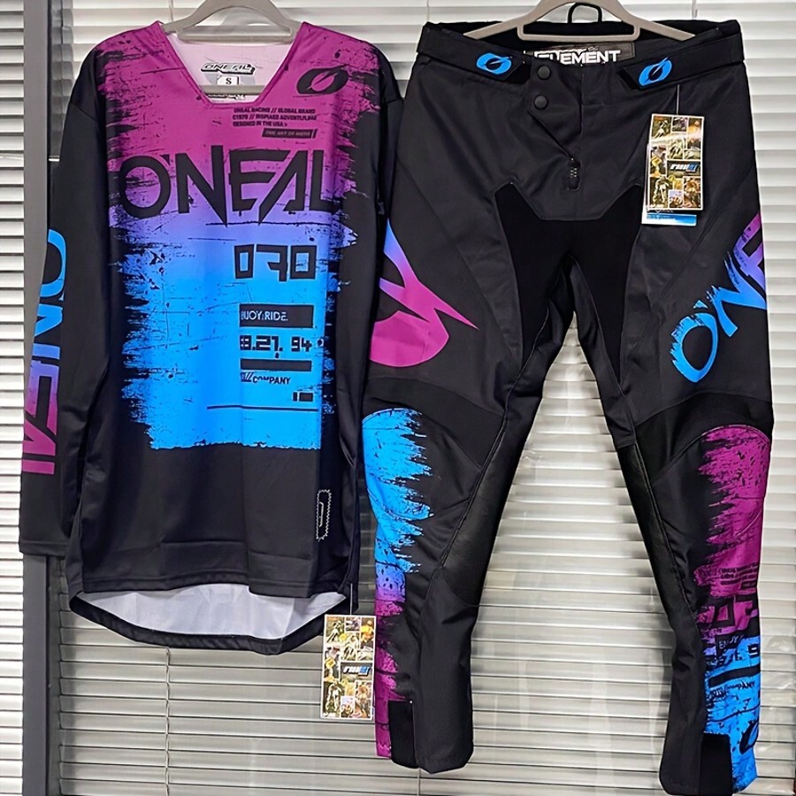 2024 New Black Purple Motorcycle Racing Clothing Jersey Pants ...