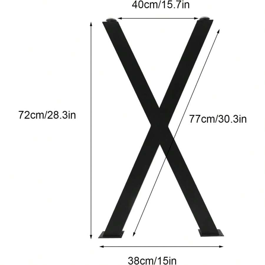 CNCEST CNCEST Table Legs 28 Inch Desk Legs X Type Metal Bench Legs, DIY ...