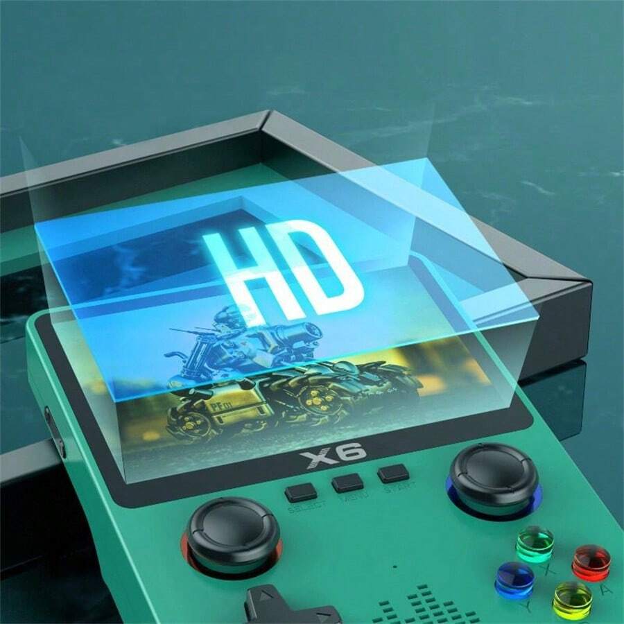 X6 Draagbare Retro Game Console 4K 10000 + Games Box 3.5Inch Mini ...