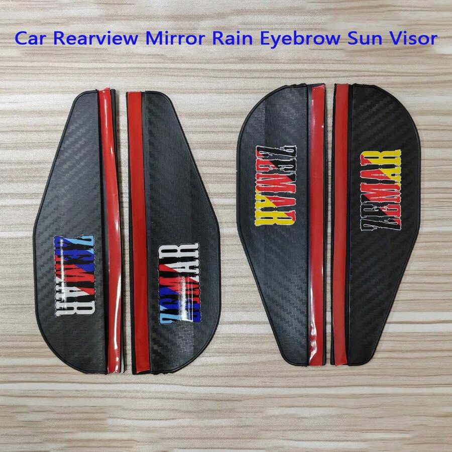 ZEMAR Carbon-Faser-Farbige Auto-Rückspiegel-Regen-Augenbraue Sonnenblende für BMW X5 3 5 X Serie ...