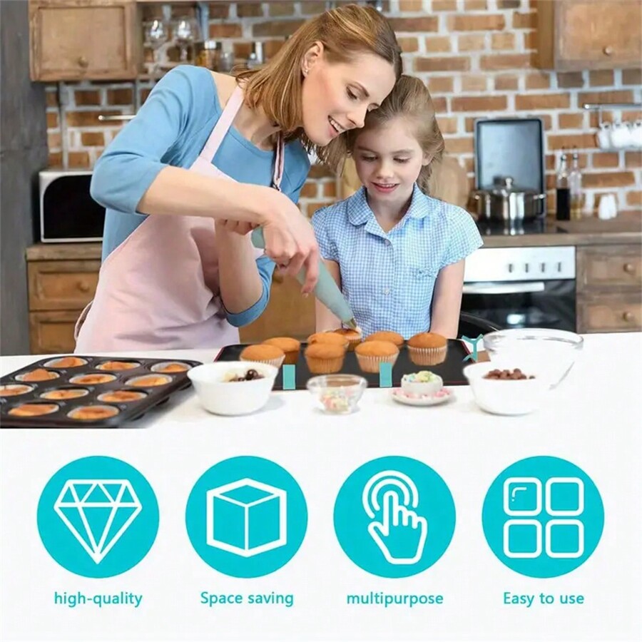 12pcs Baking Tray Stacking Racks, Space-Saving Reusable Tray Stacking ...